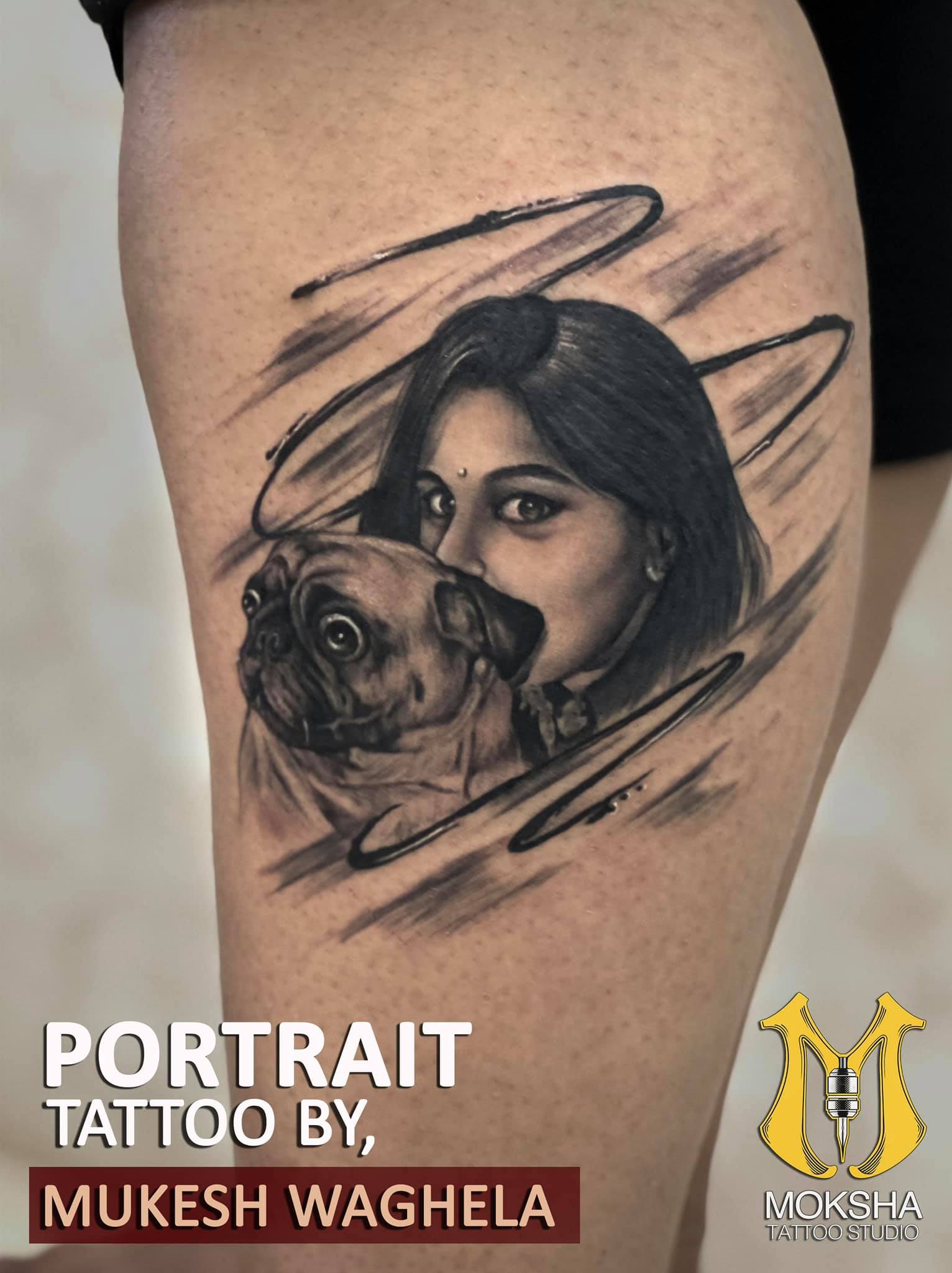 Indian Girl Tattoo Portrait