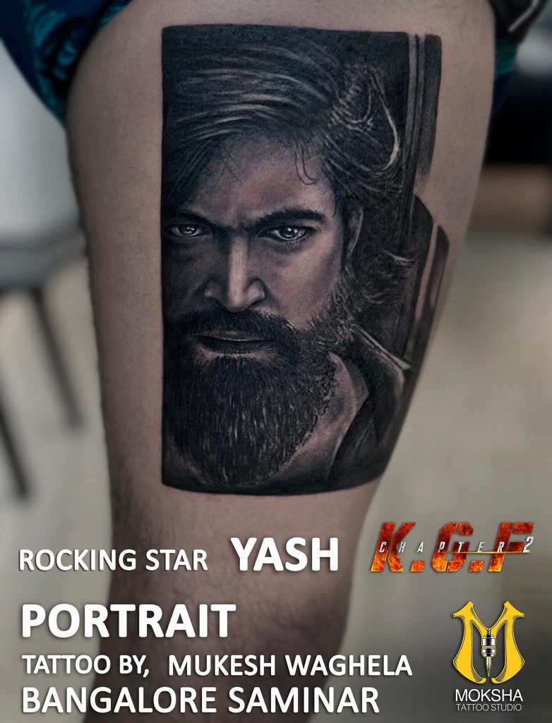 YASH ROCKING STAR PORTRAIT TATTOO at BANGALORE TATTOO SEMINAR by MUKESH ...